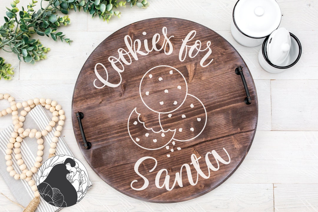Cookies for Santa SVG, Christmas SVG, Santa Cut File, Round Cookies for ...