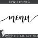 Svg Files, Menu Svg, Wedding Sign Svg, Menu Board Svg, Reception Sign ...