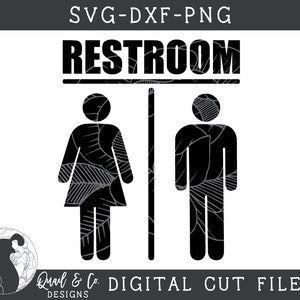 Restroom SVG, Restroom Symbol Svg, Bathroom Sign Svg, Bathroom Cut File ...