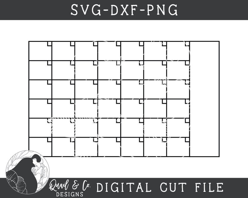 Cricut Template Calendar Svg Free Customize And Print