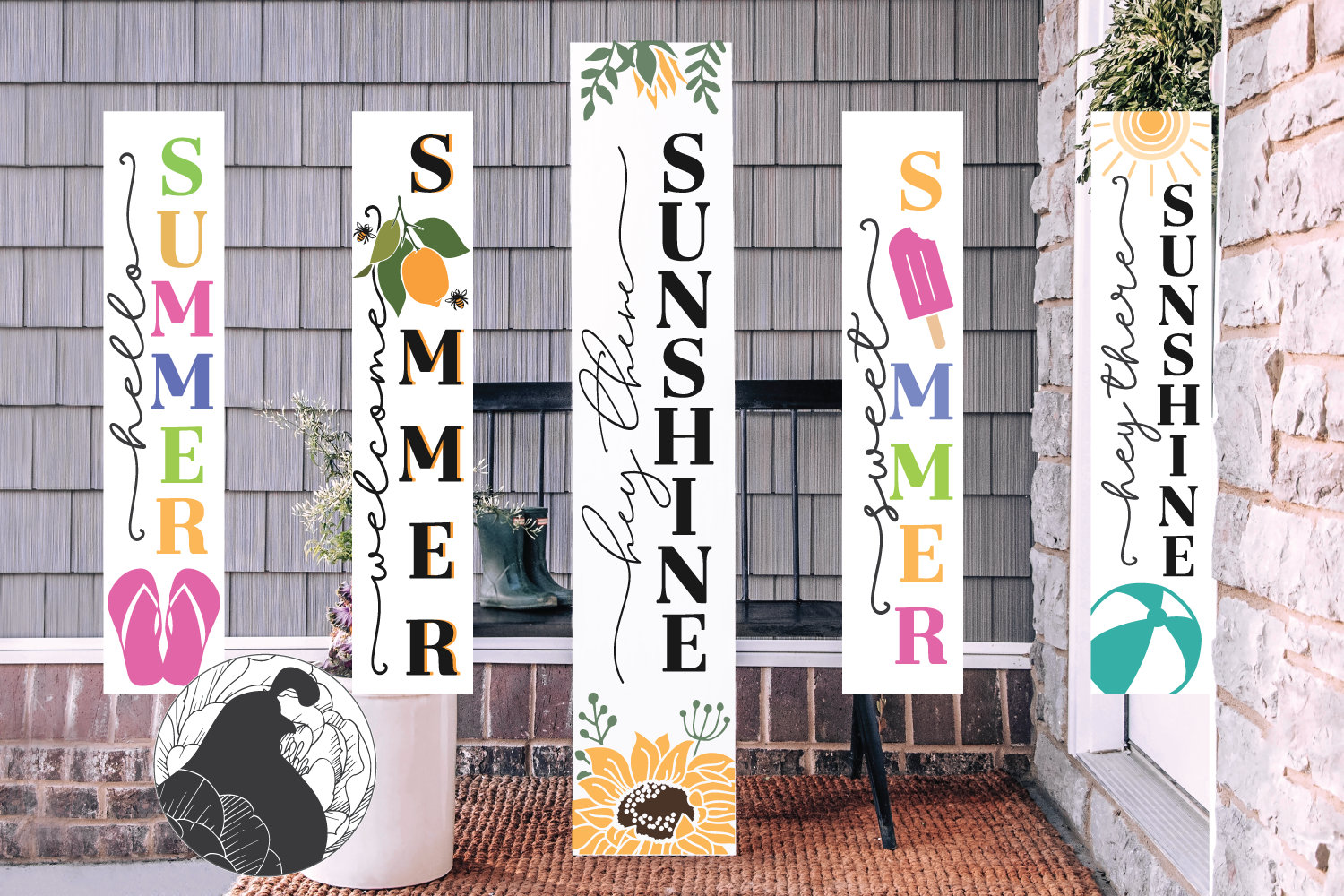 Summer Porch Sign SVG Bundle Welcome SVG Hello Summer Hey - Etsy Canada