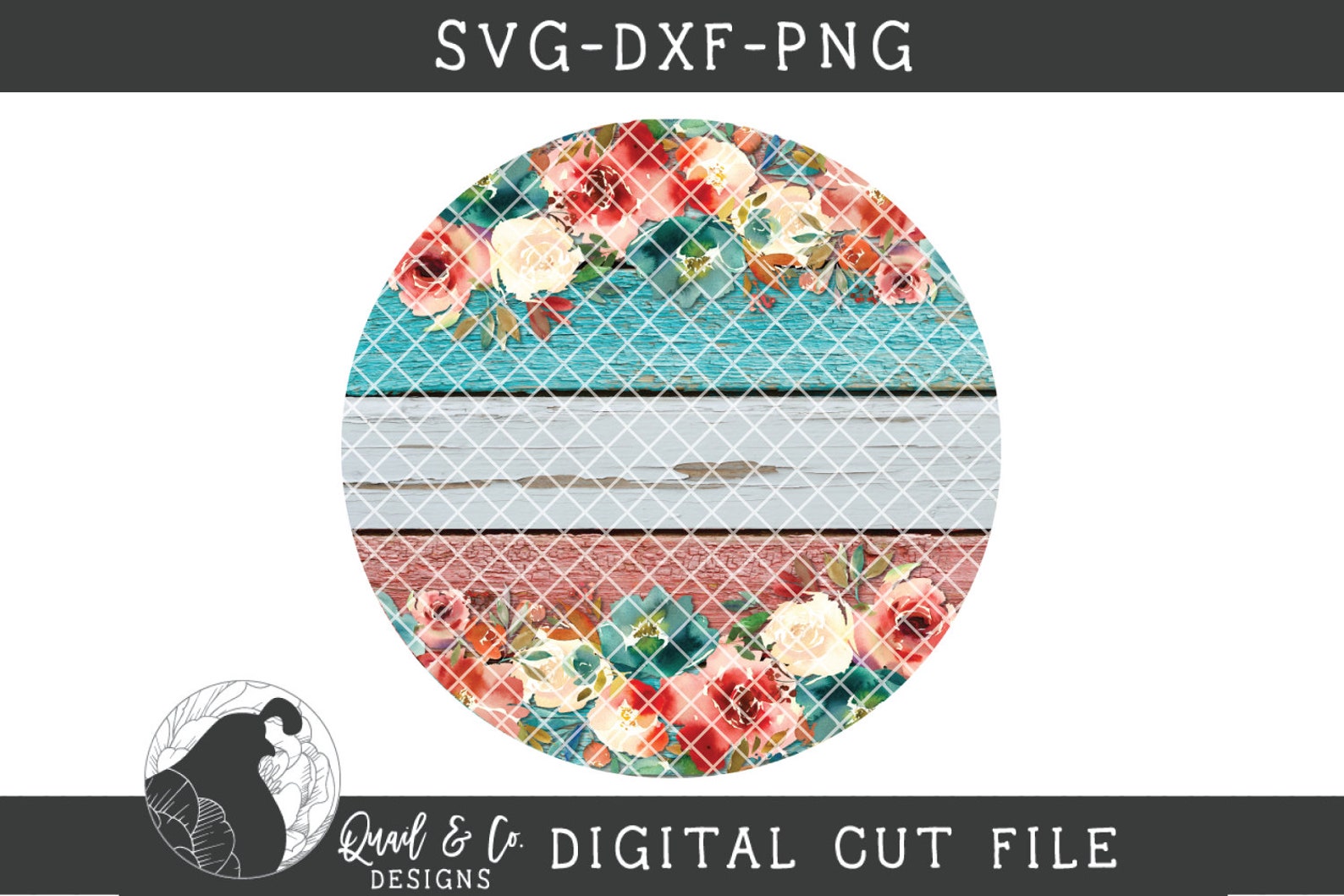 Round Sign Sublimation PNG Rustic Farmhouse Floral and Wood - Etsy