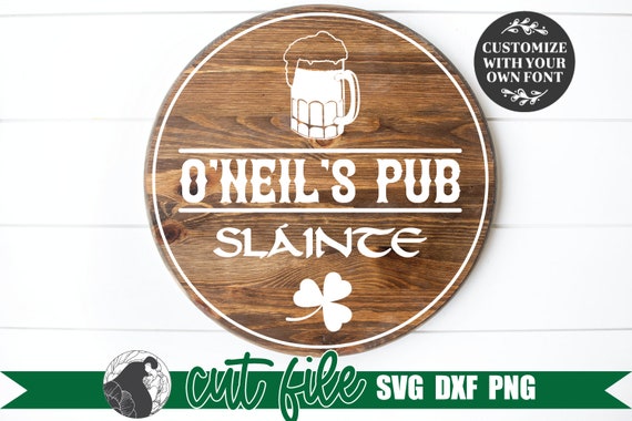 Irish Pub SVG Round Pub Sign Svg Slainte SVG St. | Etsy