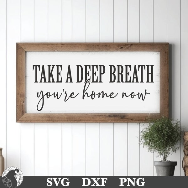 Deep Breath Sign - Etsy