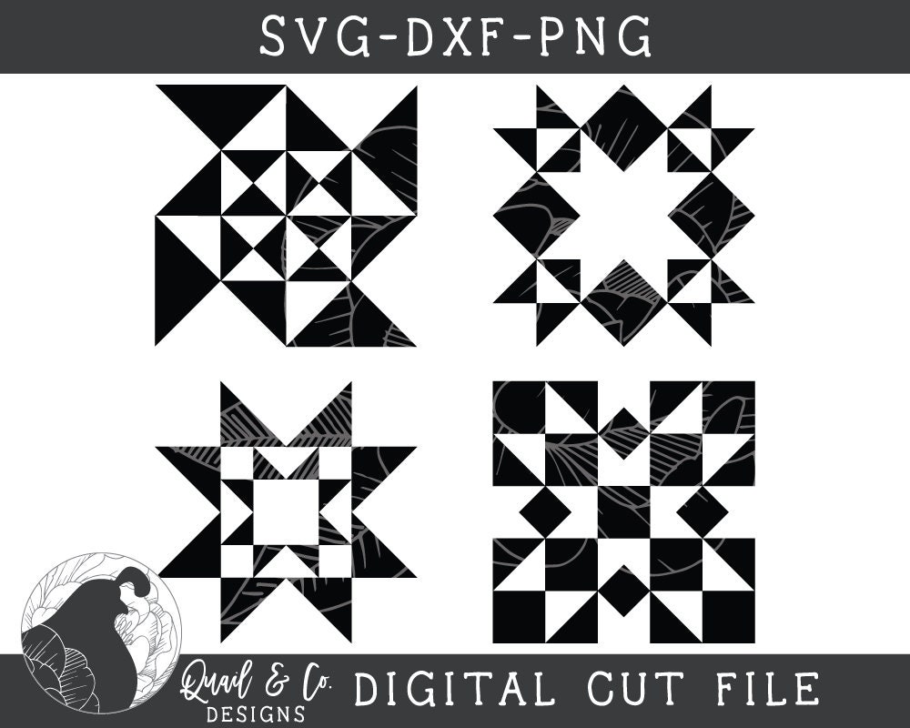 Quilt Block Svg Bundle DXF PNG Quilt svg for Farmhouse Sign | Etsy