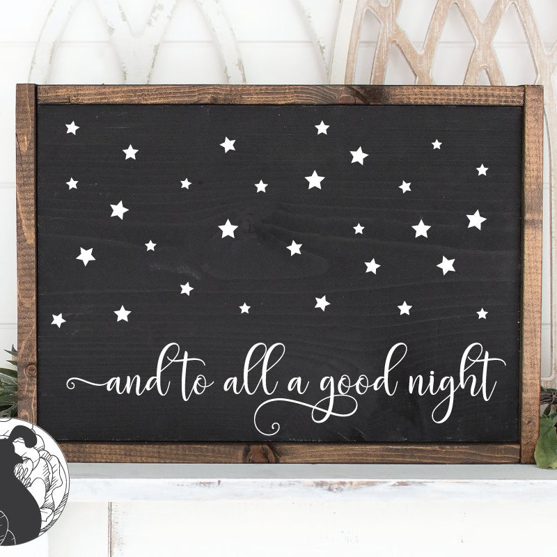 And to All a Good Night Sign - Etsy