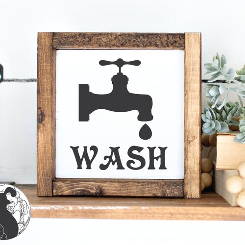SVG Files Wash Svg Faucet Svg Bathroom Svg Bathroom Sign | Etsy