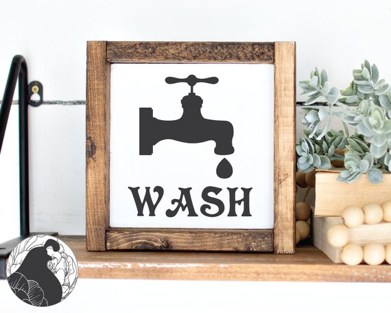 SVG Files Wash svg Faucet svg Bathroom svg Bathroom Sign | Etsy
