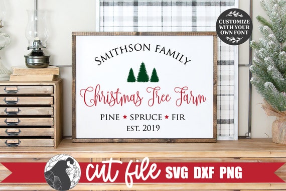 Christmas Tree Farm SVG Cut File for Christmas Sign Family | Etsy