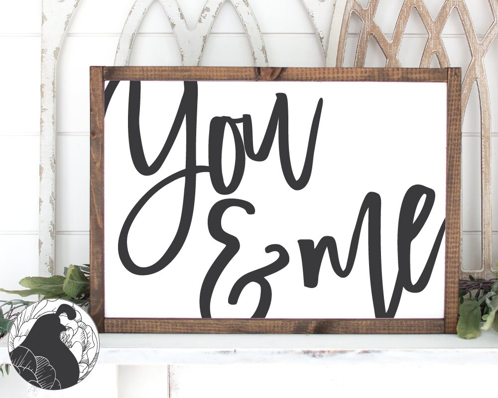 You and Me SVG Couples Sign Svg Bedroom Cut File for - Etsy