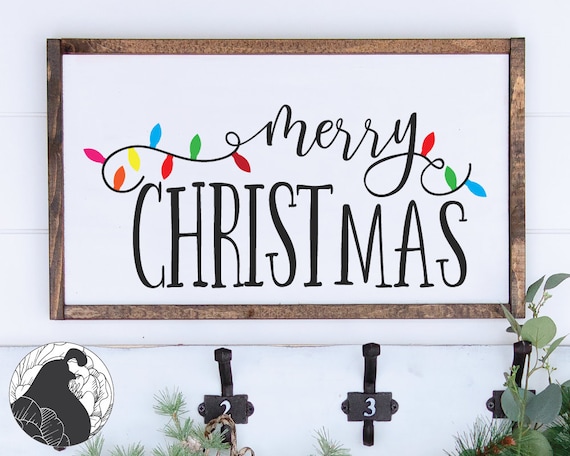 Merry Christmas Lights Banner