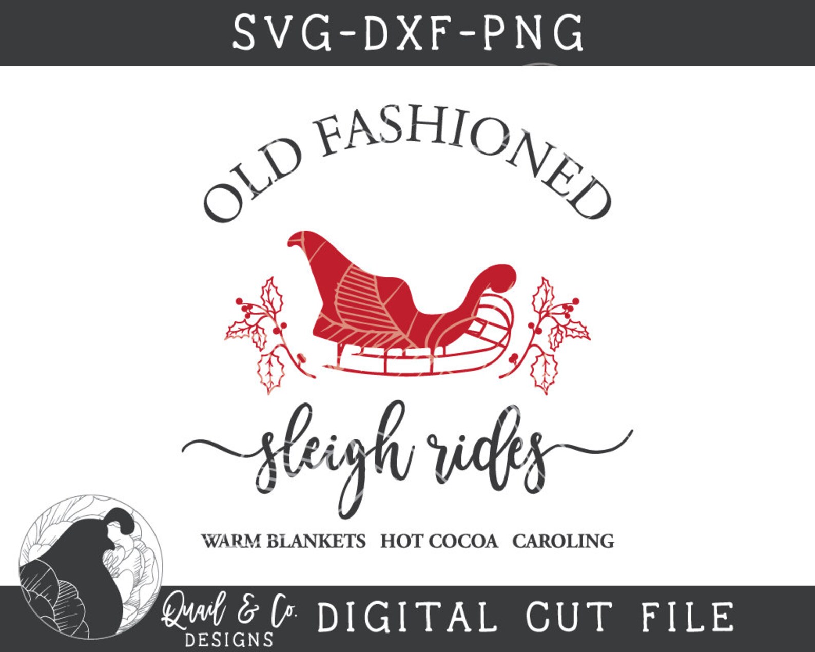 Svg Files, Sleigh Rides Svg, Christmas Svg, Winter Sign Svg, Cut File ...