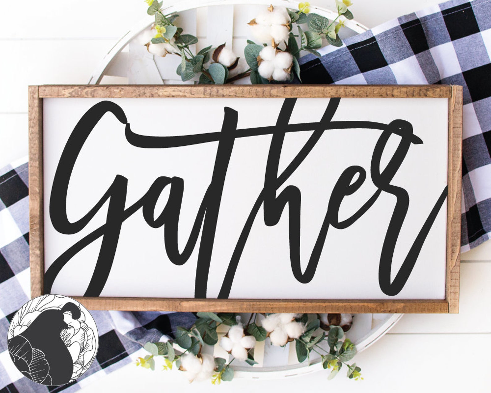 Svg Files Gather Svg Large Sign Svg Farmhouse Svg - Etsy