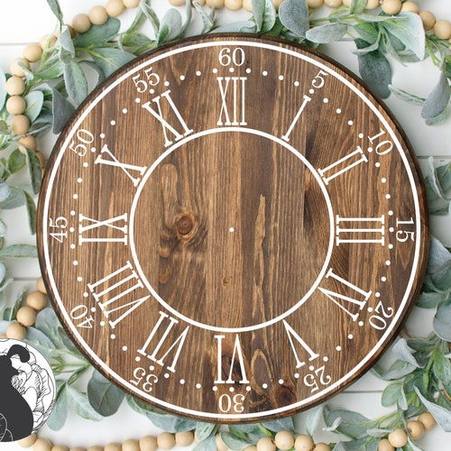 Farmhouse Clock SVG Clock Face Svg Clock Cut File Farmhouse | Etsy