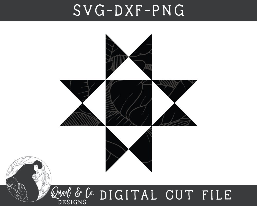 Ohio Star Quilt Block SVG Barn Quilt Cut File for Farmhouse - Etsy