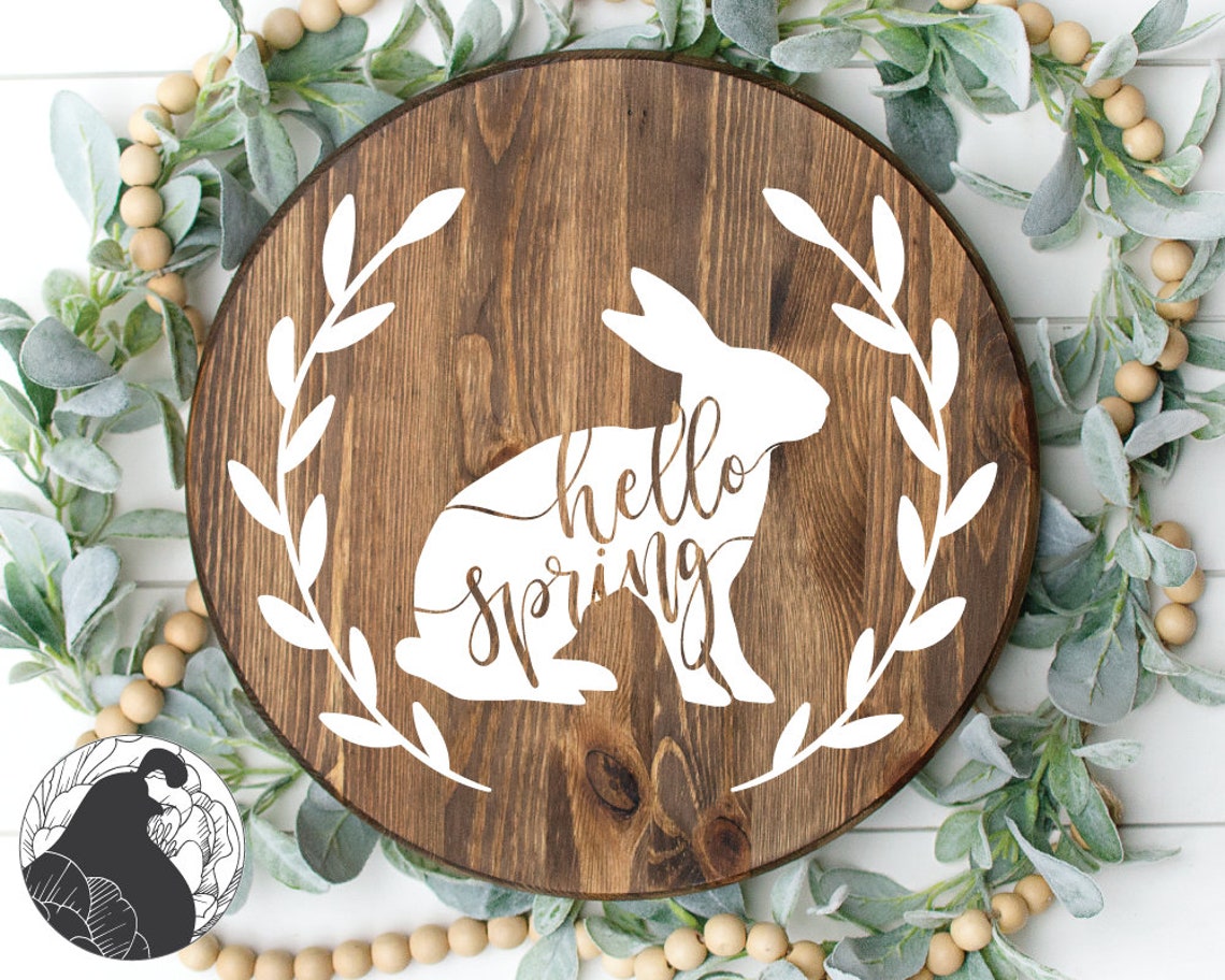 SVG Files Hello Spring svg Rabbit svg Easter svg Spring | Etsy