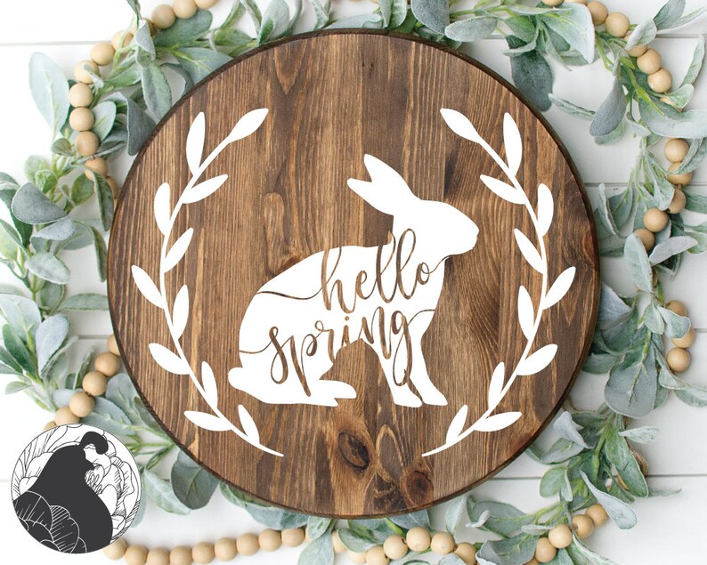 SVG Files Hello Spring Svg Rabbit Svg Easter Svg Spring - Etsy