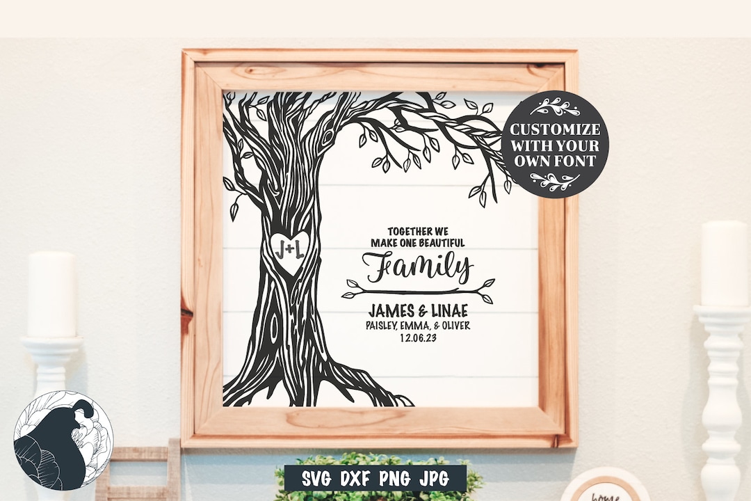 Family Tree SVG: Blended Family, Adoption Quote (digital Design) - Etsy