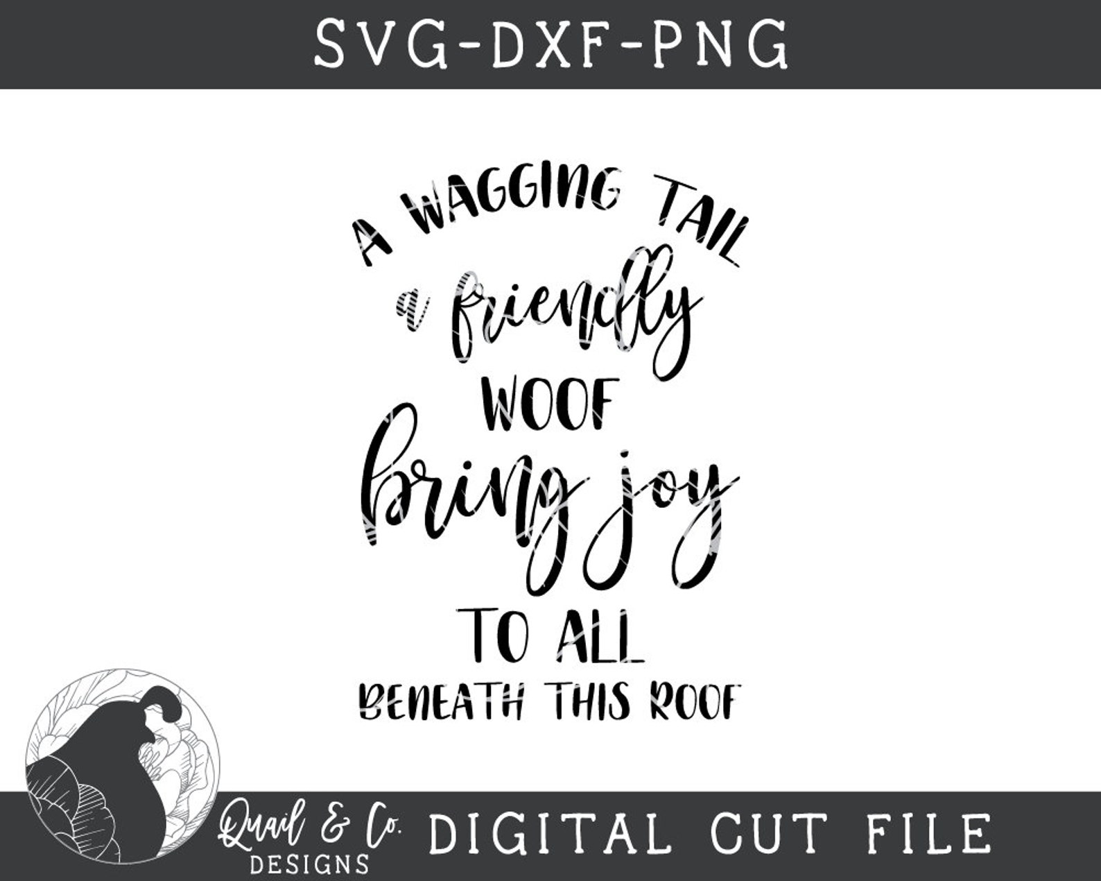 Wagging Tails SVG Dog Cut File Dog Sign Svg Woof Svg Dog | Etsy