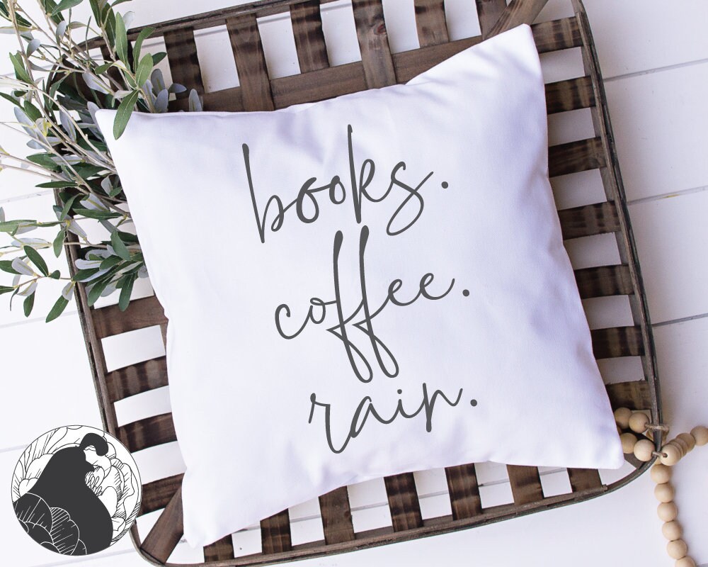 Books Coffee Rain SVG Coffee Cut File Rain Svg Books Svg | Etsy