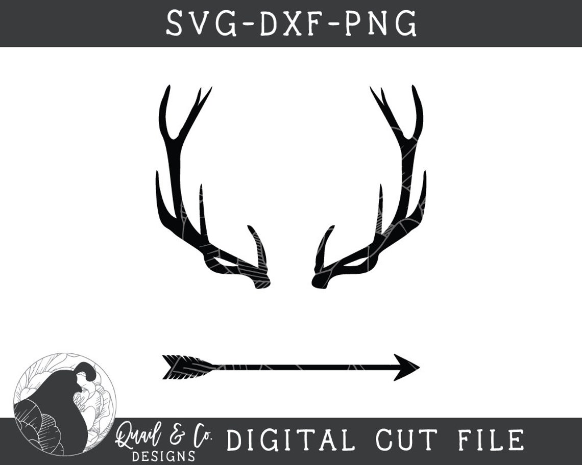 Svg Files Antler Family Name svg Antler Frame svg Antler | Etsy