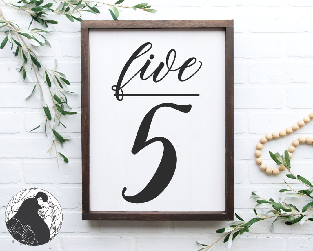 Family Numbers Svg, Number Sign Svg, Party of Svg, Farmhouse Decor, DIY ...