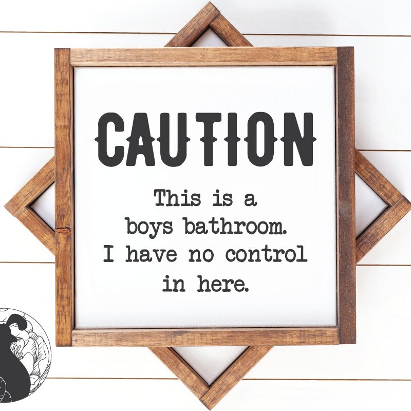 Boys Bathroom Sign - Etsy