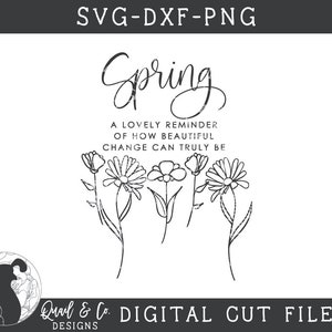 Spring Flowers SVG, , Flower Cut File Svg, Spring Sign Svg, Gardening ...