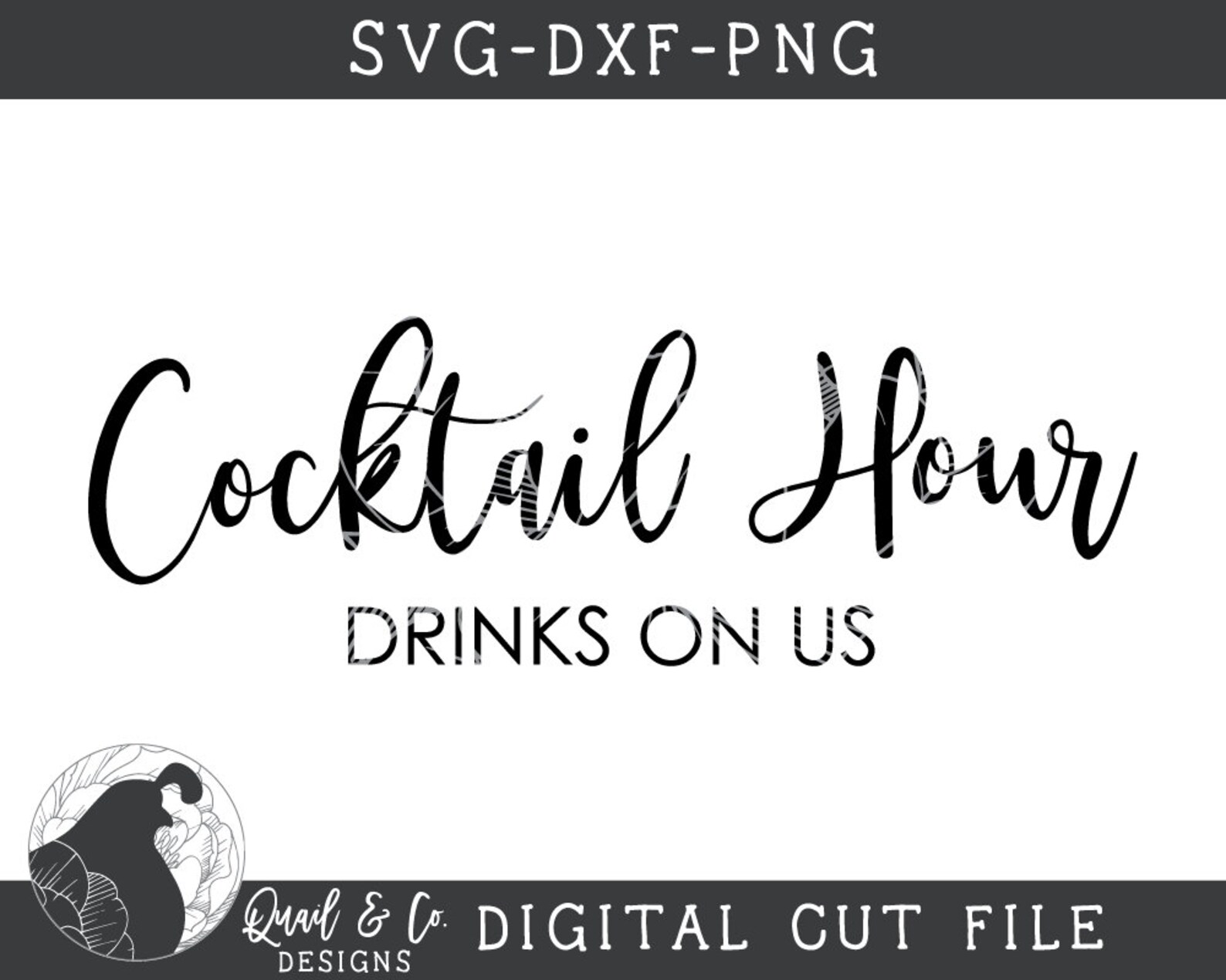 Cocktail Hour Svg Drinks on Us SVG Wedding Sign Svg Open | Etsy