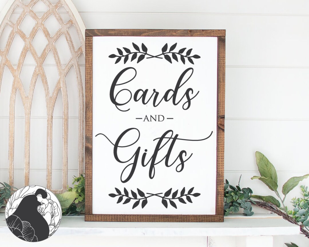 Cards and Gifts Svg, Reception Sign Svg, Wedding Sign Svg, Gift Table ...