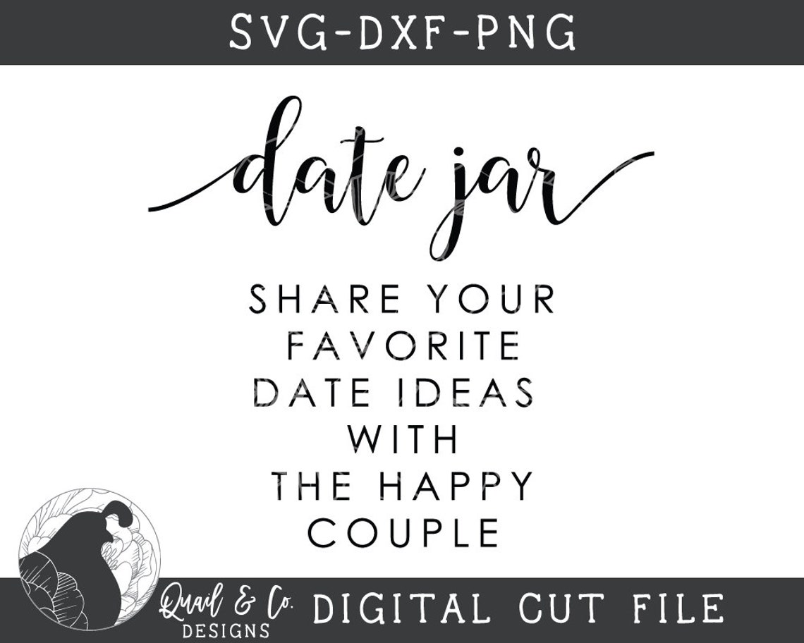 Svg Files Wedding Sign Svg Wedding Svg Date Jar Svg Date - Etsy