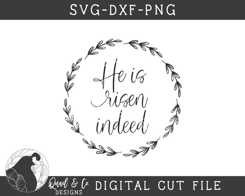 He is Risen Indeed SVG Easter Wreath Svg Spring Sign Svg - Etsy