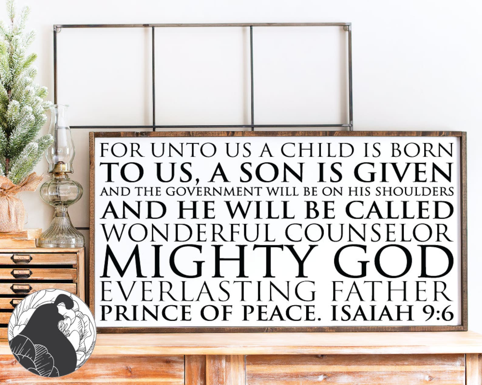 For Unto Us a Child is Born Svg, Christmas Sign Svg, Christian Cut File ...