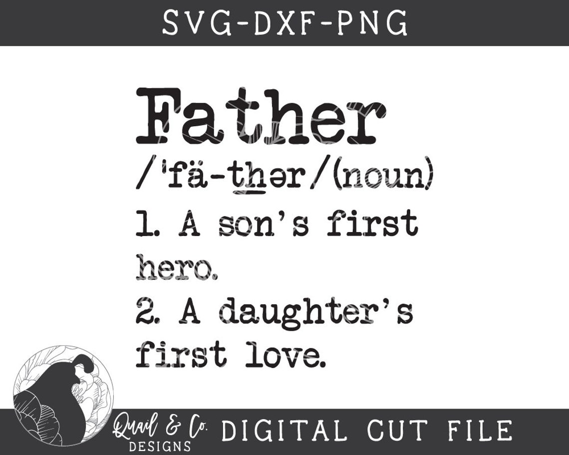 Father Definition SVG Dad Svg Father Svg Father's Day - Etsy