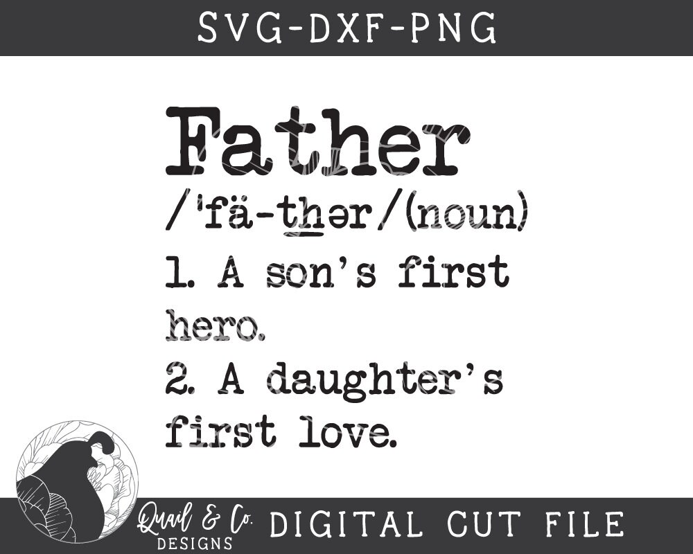 Father Definition SVG Dad Svg Father Svg Father's Day | Etsy Canada