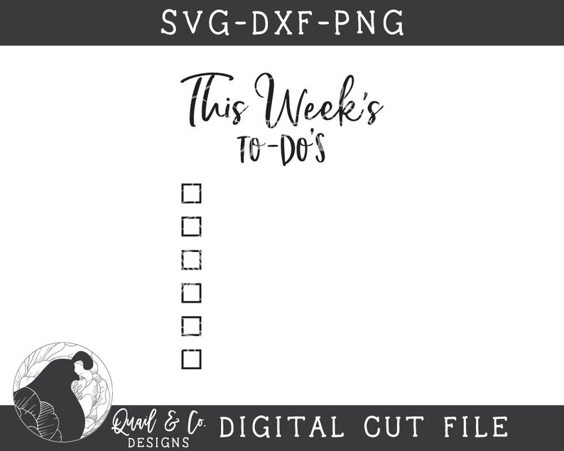 This Week's To-do's Svg To-do List Svg Chore List - Etsy