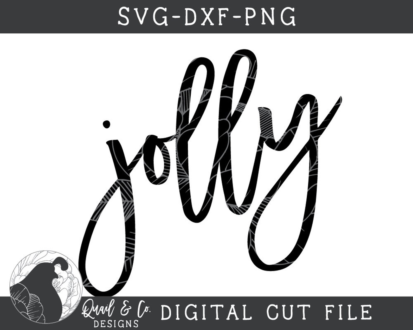 Jolly Cut File for Oversized Wall Art, Christmas Sign SVG, Farmhouse ...