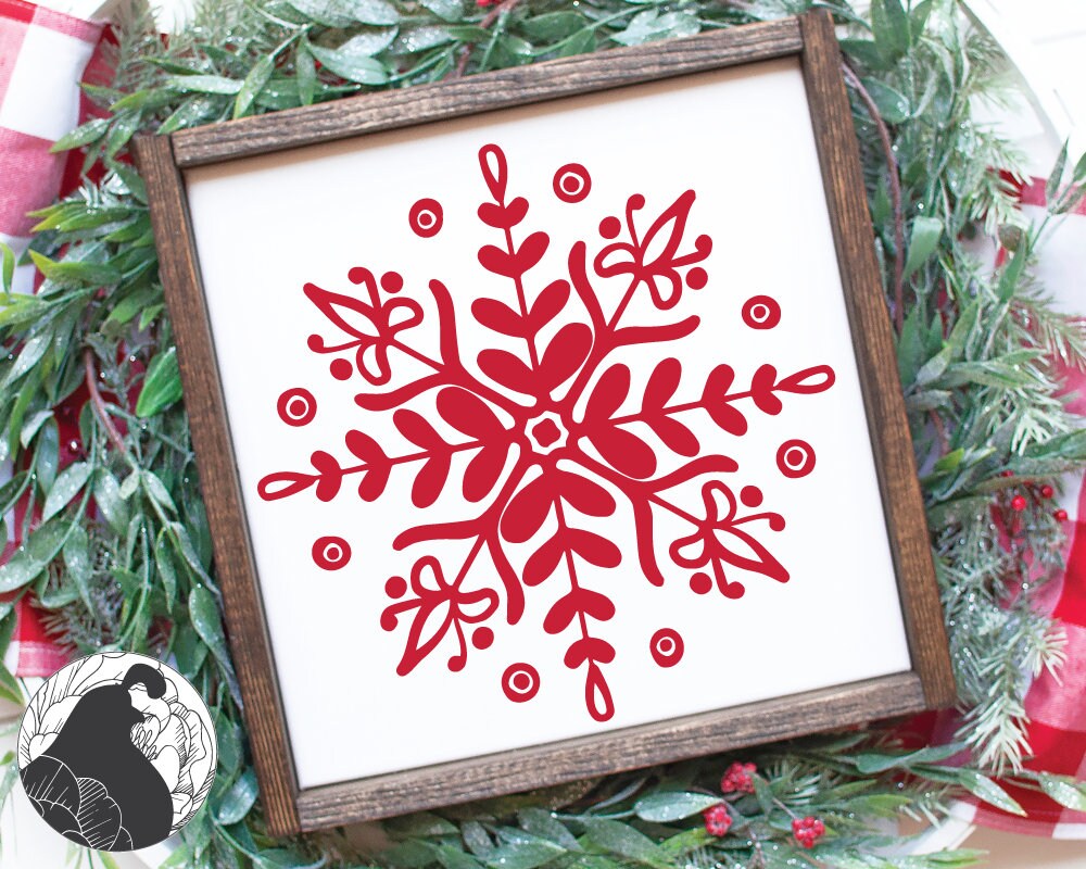 Scandinavian Snowflake SVG, Snowflake Cut File, Christmas Sign Svg ...
