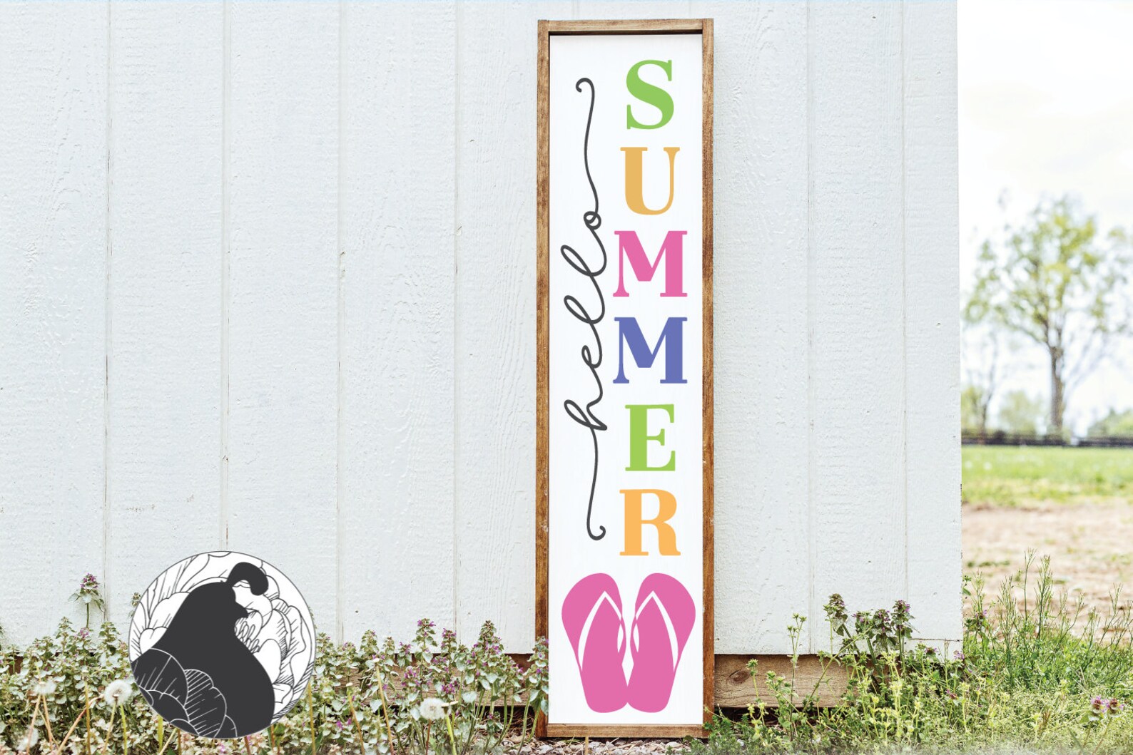 Hello Summer Porch SVG Porch Sign SVG Vertical Welcome SVG | Etsy