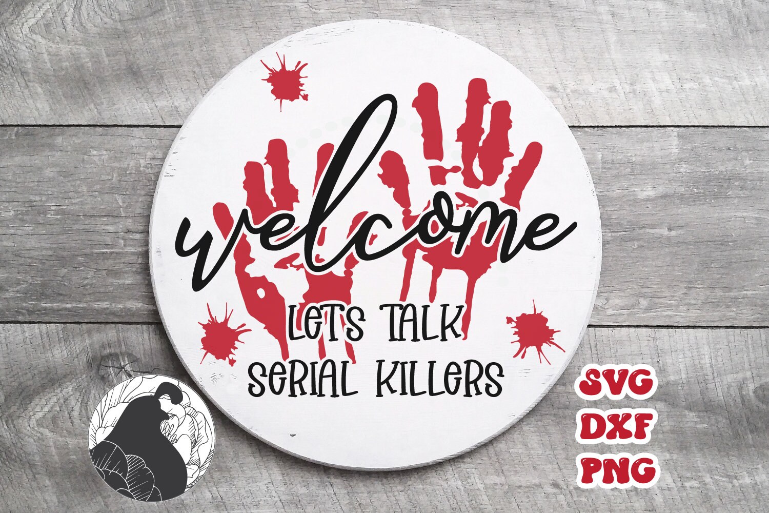 Let's Talk Serial Killers SVG Bloody Handprints SVG | Etsy