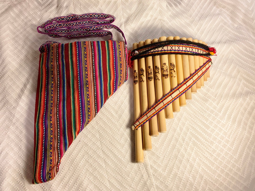 Handmade Peruvian Pan Flute: 13 Pipes With Native Fabric Case - Etsy