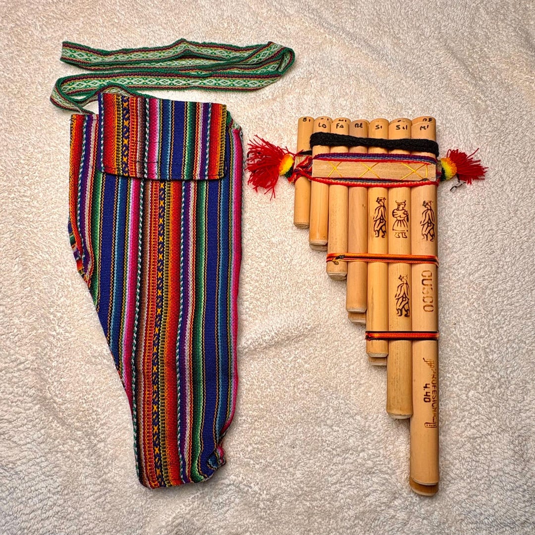 Handmade Peruvian Zampona Pan Flute: 13 Pipes + Native Fabric Case - Etsy