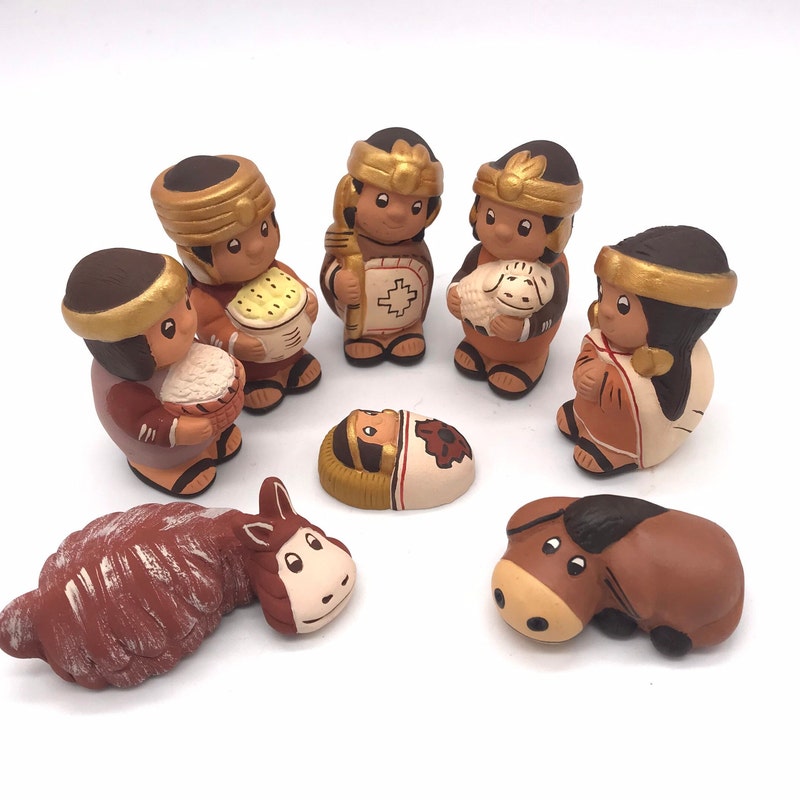 Pottery Nativity Set - Etsy
