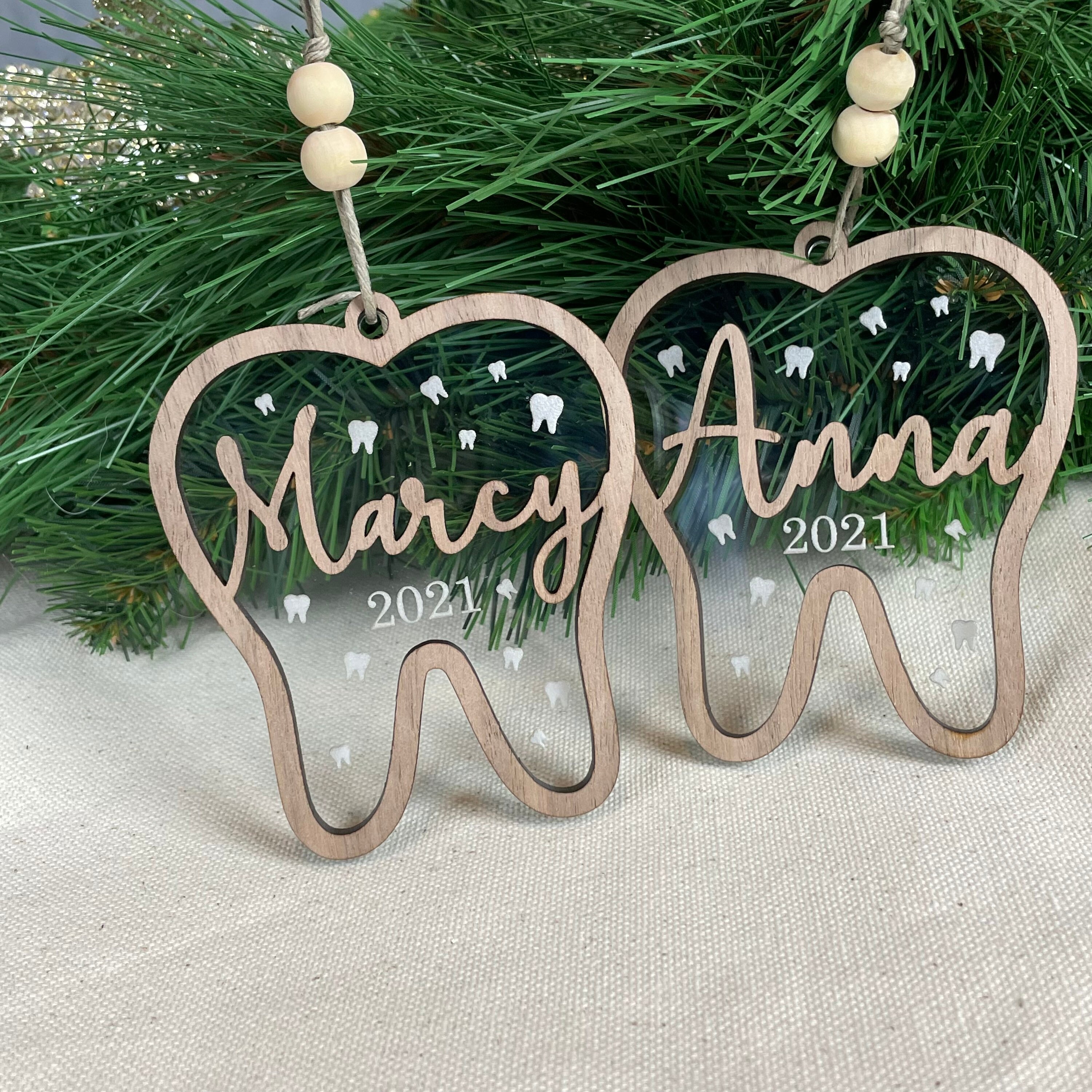 Personalized Tooth Name Ornament — The Country Porch Swing