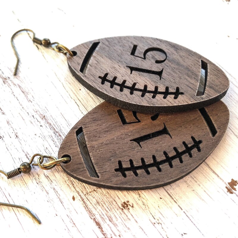 Football Earrings - Etsy