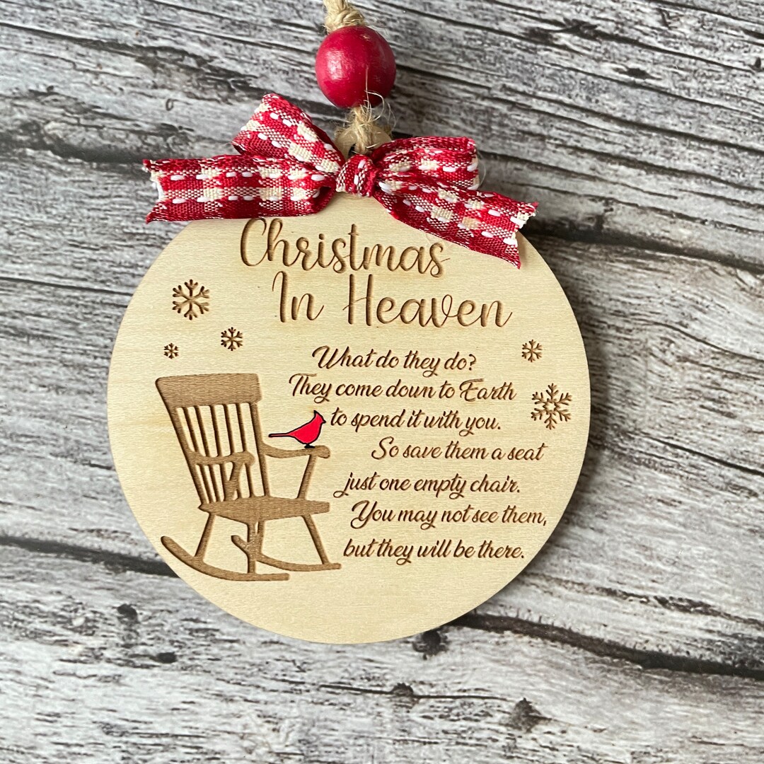 Christmas in Heaven Ornament, Lost Loved One, Cardinal Tree Decor - Etsy