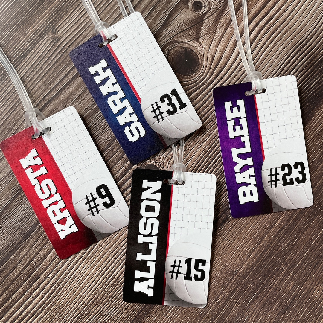 Personalized Volleyball Bag Tags, Sports Backpack Tags, Team Gifts - Etsy