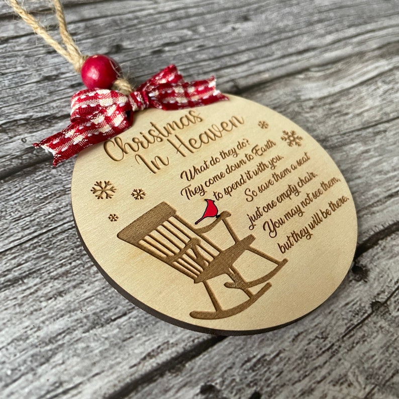 Christmas in Heaven Ornament Lost Loved One Cardinal Tree - Etsy