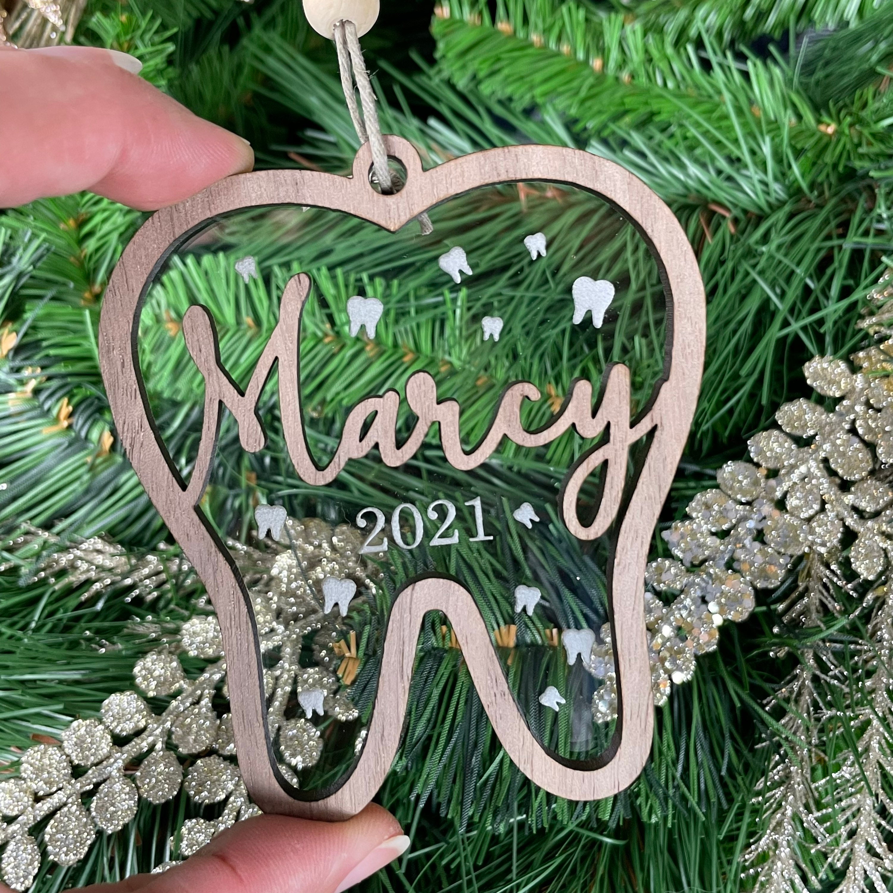 Personalized Tooth Name Ornament — The Country Porch Swing