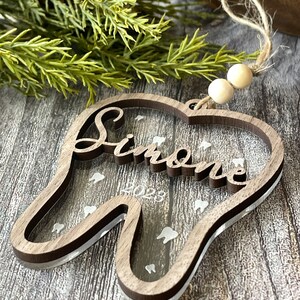 Tooth Ornament, Personalized Custom Name Gift Tag, Dental Hygienist ...